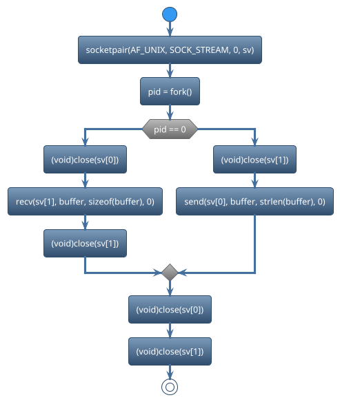 Basic example of socketpair — C Pointers