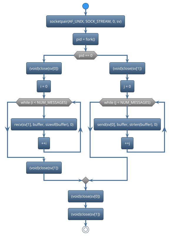 Basic example of socketpair — C Pointers